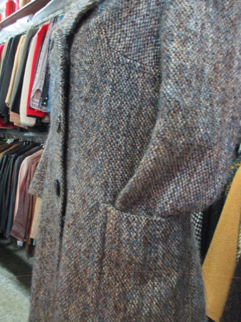 Vtg Late 60s Flecked Coat/pure Wool/patch Pockets/back Martingale/lined ...