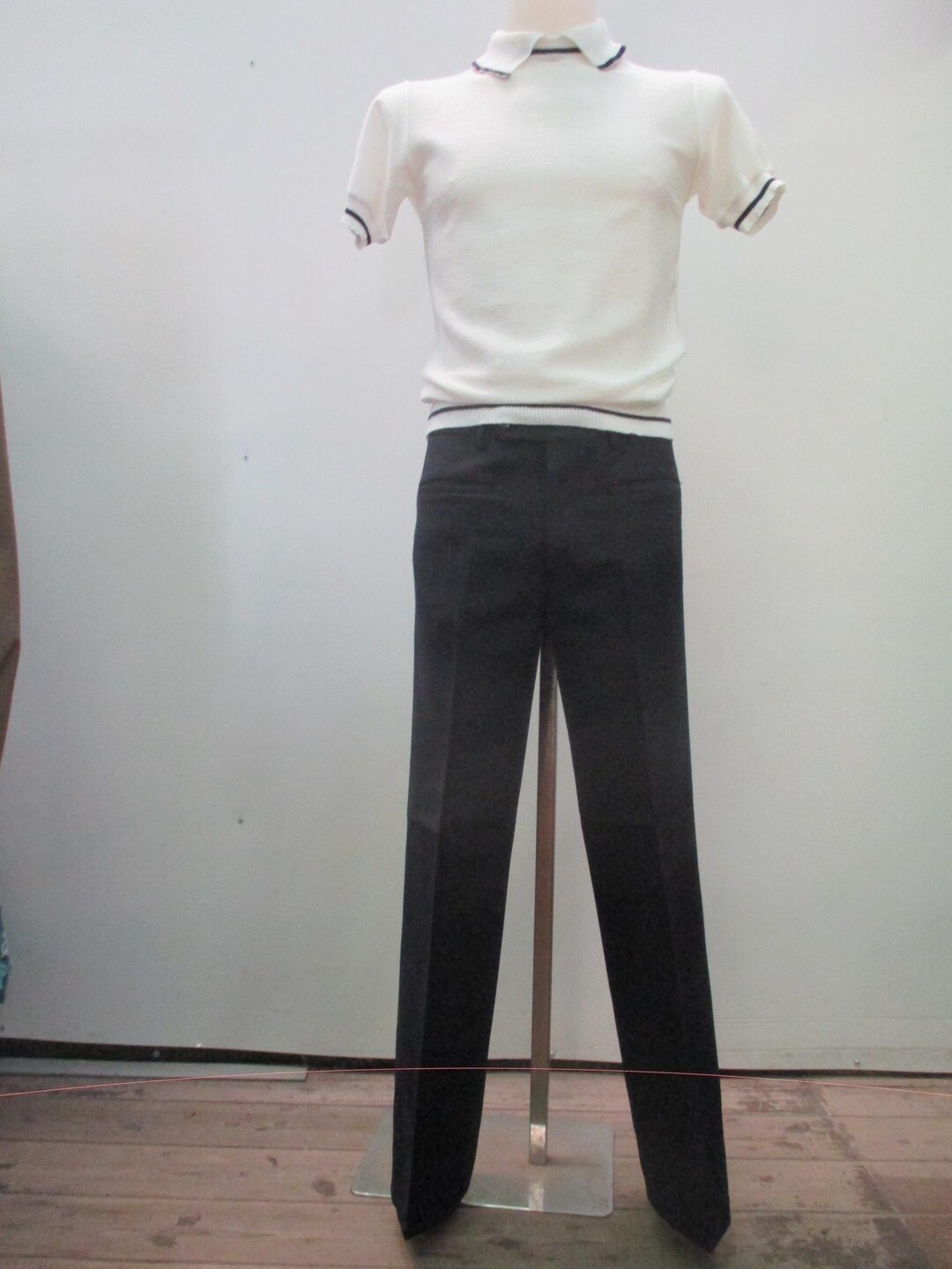 Vtg Deadstock Early 60s Mods Pants/60s NOS Trousers/dark Blu/lightly ...