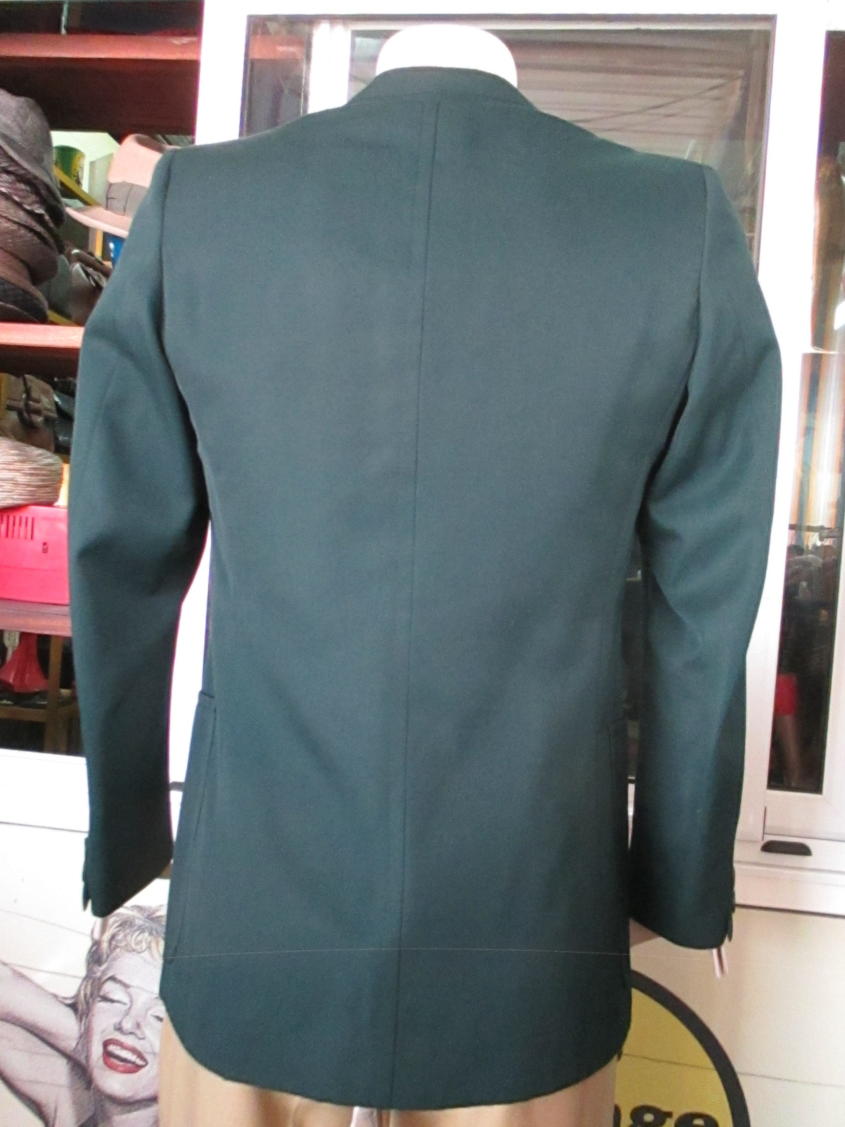 70s Deep Green Jacket/made in Italy - Etsy