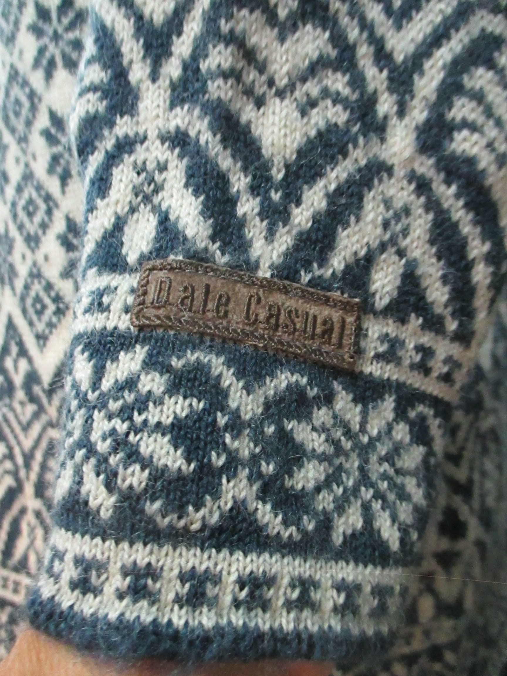 Vtg 70s dale of Norway Jumper/sweater/pure Wool/mandarin Collar ...
