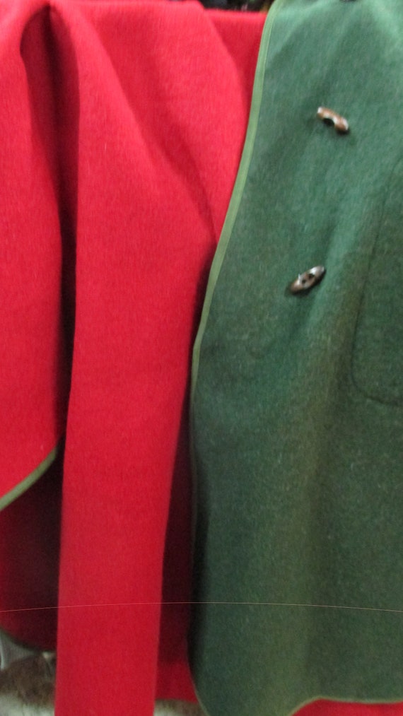70s/80s loden cape. Made in Tyrol by "Lindner"/Green … - Gem