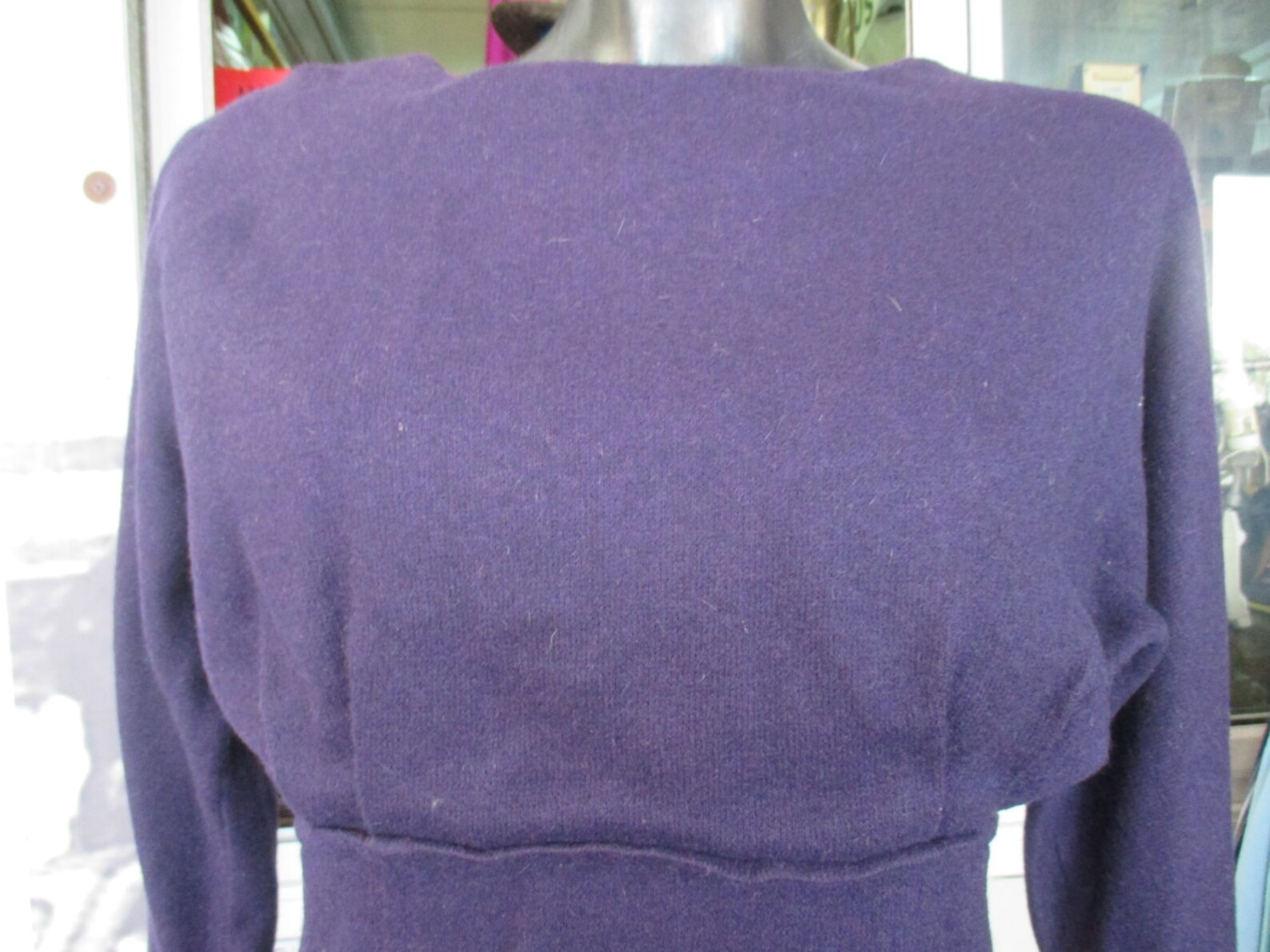 80s Angora Wool Dress Suit/purple/light Violet Striped Top/shoulder ...