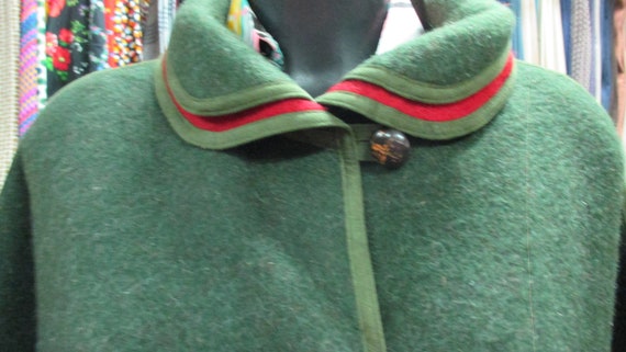 70s/80s loden cape. Made in Tyrol by "Lindner"/Green … - Gem