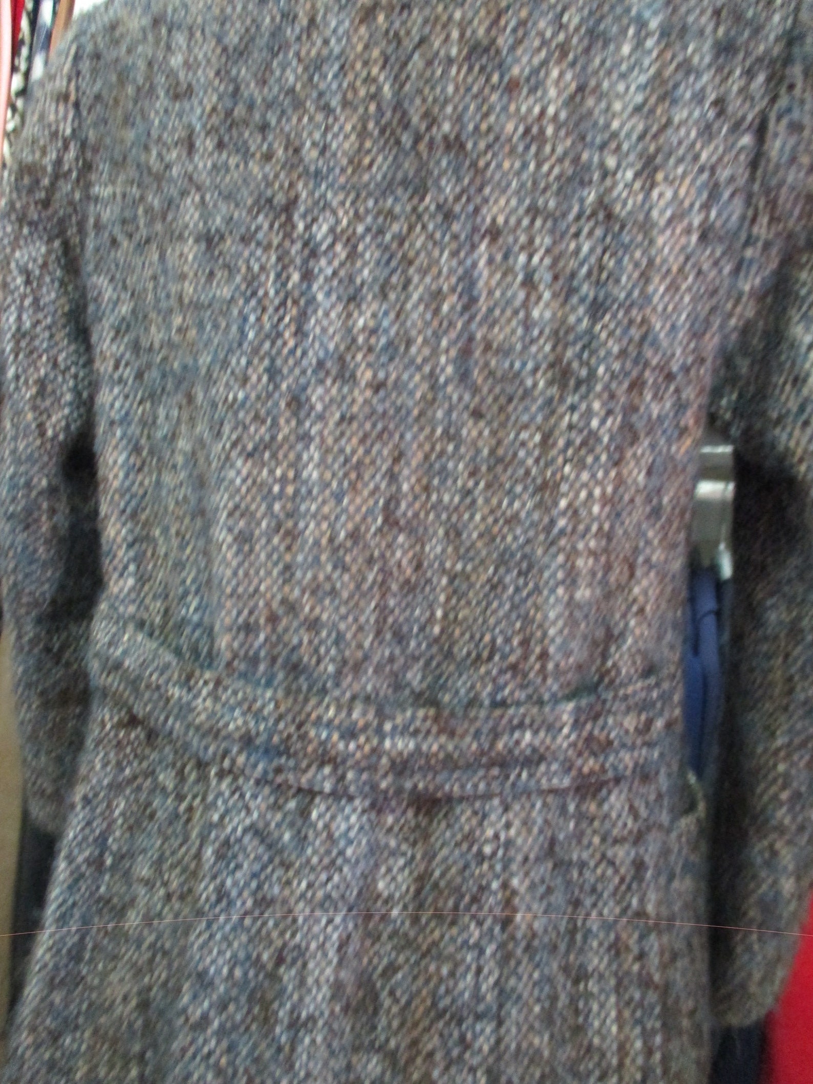 Vtg Late 60s Flecked Coat/pure Wool/patch Pockets/back Martingale/lined ...