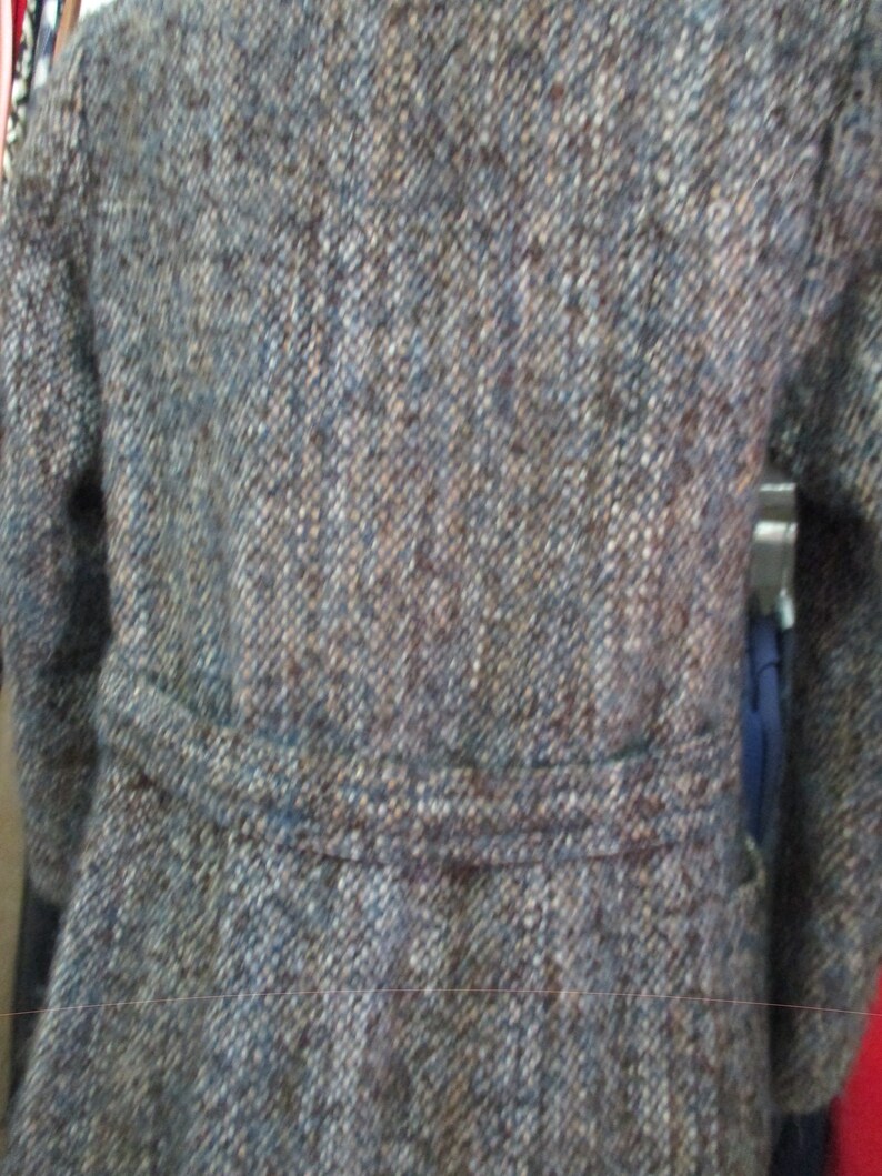 Vtg Late 60s Flecked Coat/pure Wool/patch Pockets/back Martingale/lined ...