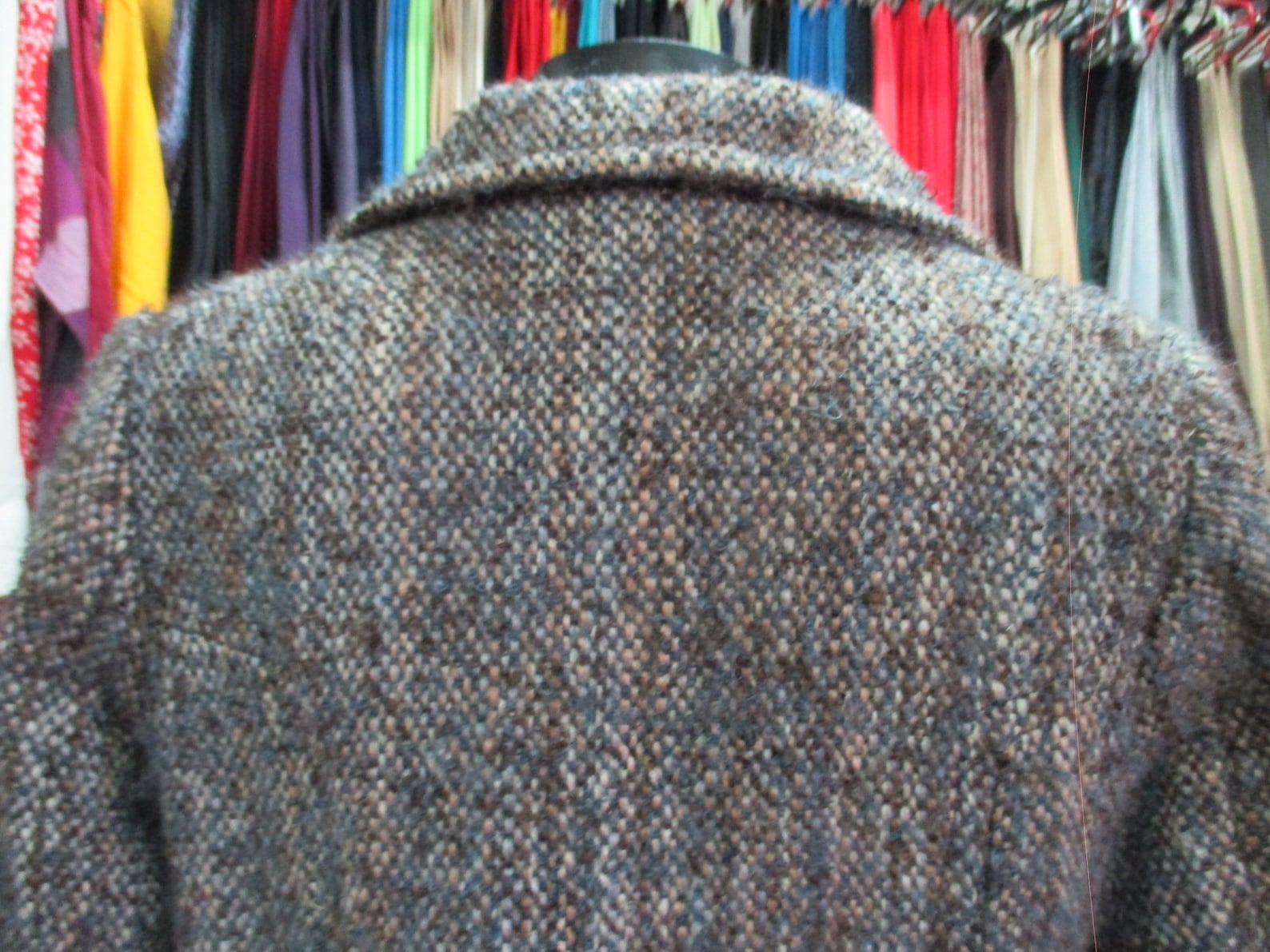 Vtg Late 60s Flecked Coat/pure Wool/patch Pockets/back Martingale/lined ...