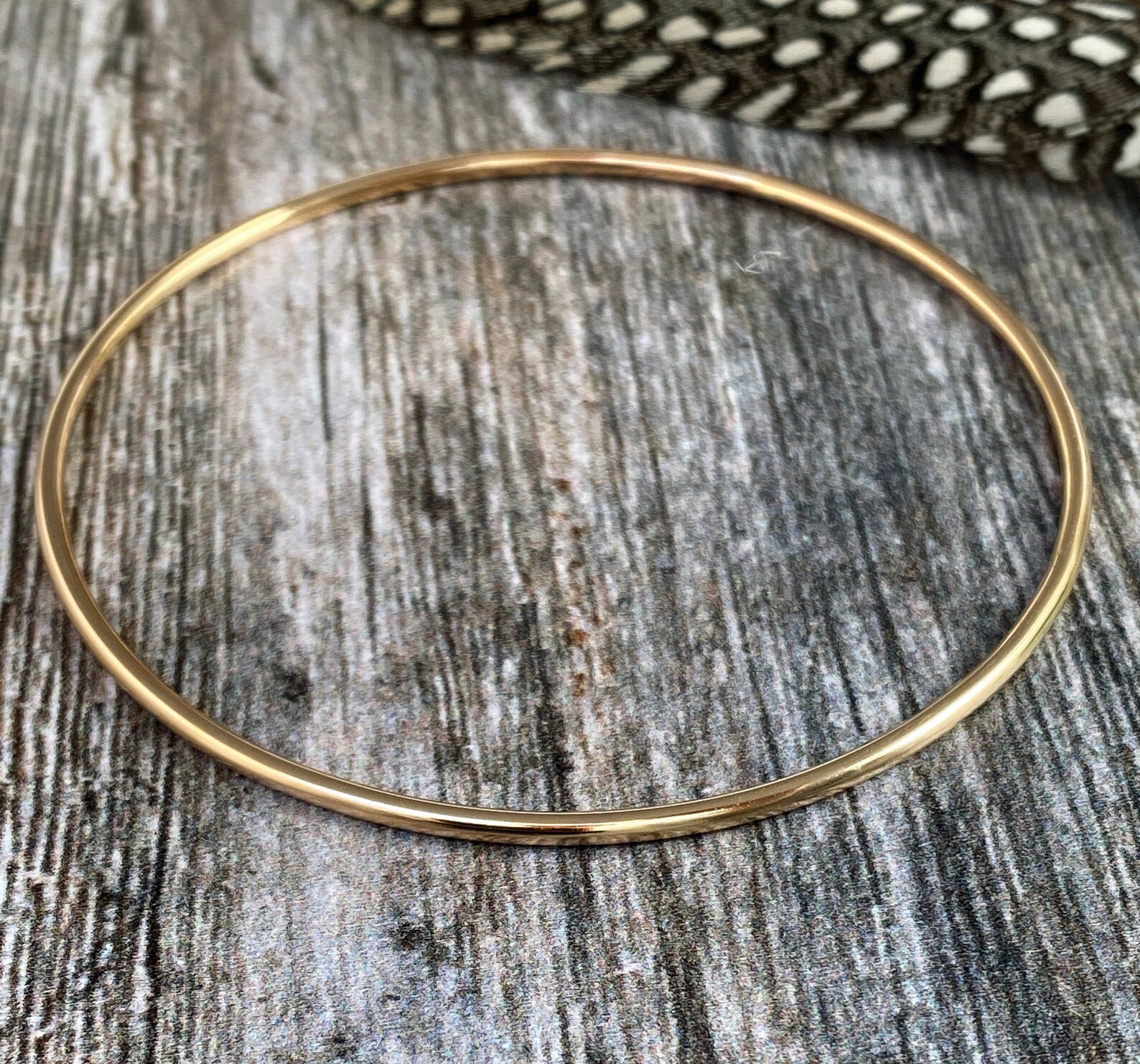 Gold Filled Bangle 14 Carat Yellow Gold Handmade Bangle | Etsy UK