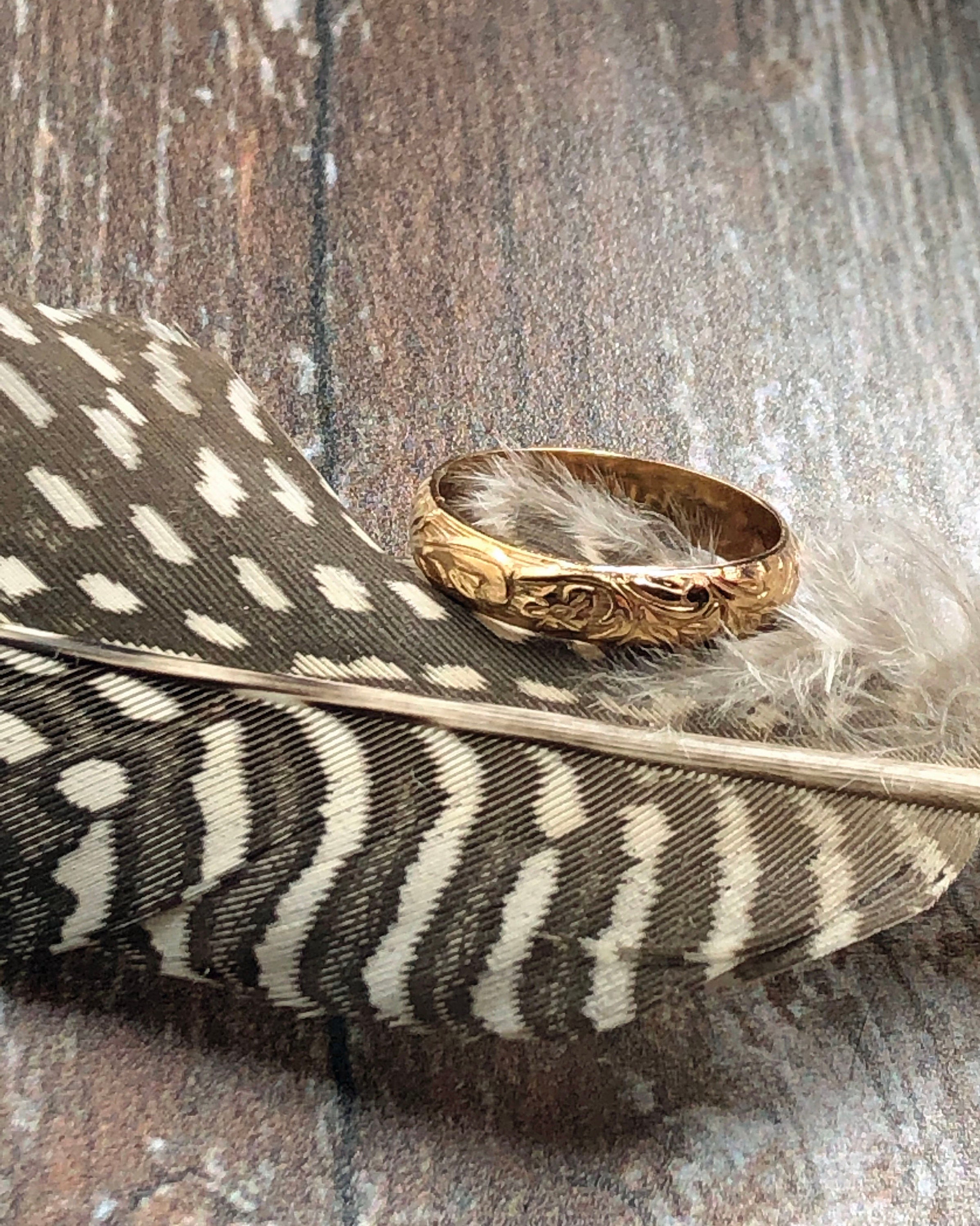 Gold Flower Ring 14 K Gold Filled Nature Inspired Floral Band - Etsy UK