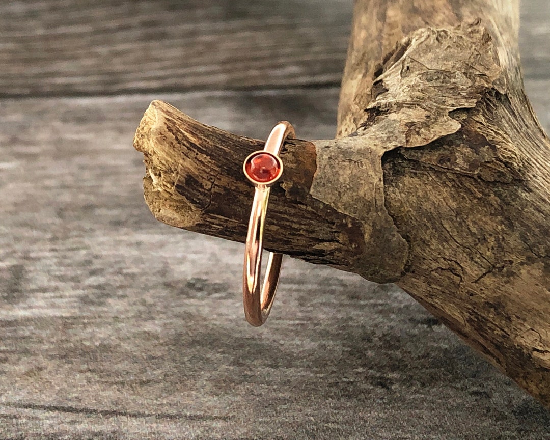 Rose Gold Birthstone Ring, 14 Kt Rose Gold Filled Gemstone Stacking ...