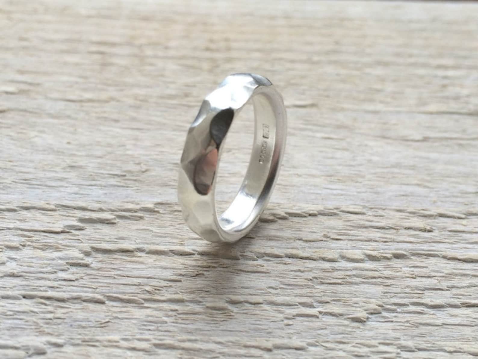 Unique Wedding Ring Silver Ring One of a Kind Faceted - Etsy