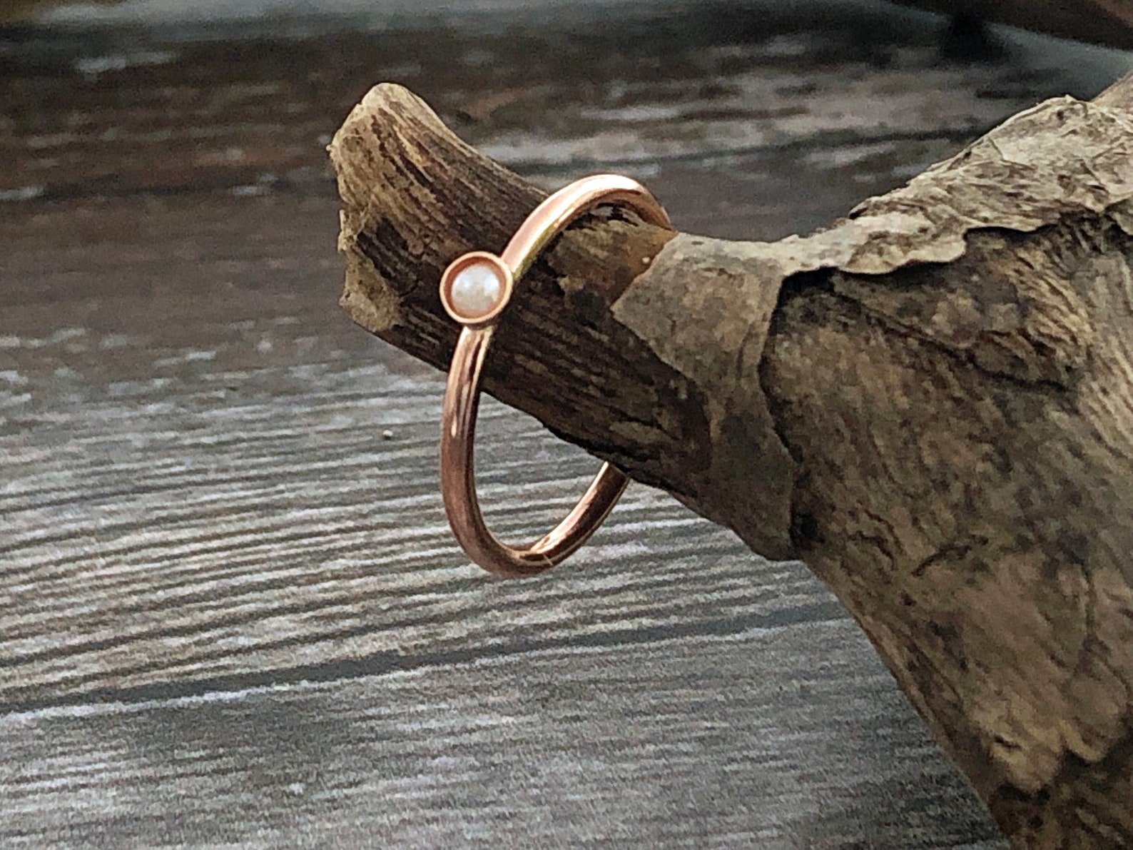 Rose Gold Birthstone Ring, 14 Kt Rose Gold Filled Gemstone Stacking ...