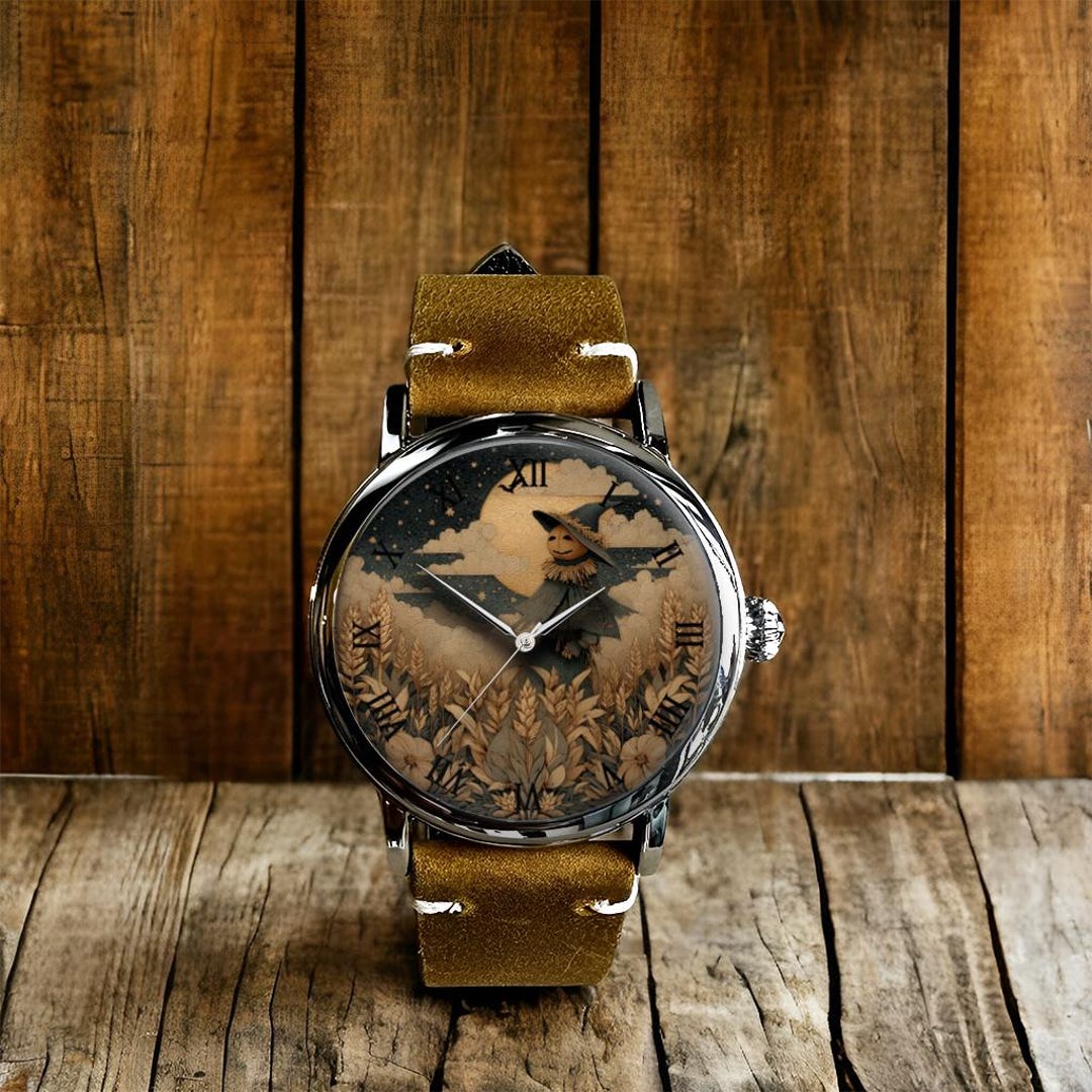 Scarecrow Art Mechanical Leather Wrist Watch - Etsy