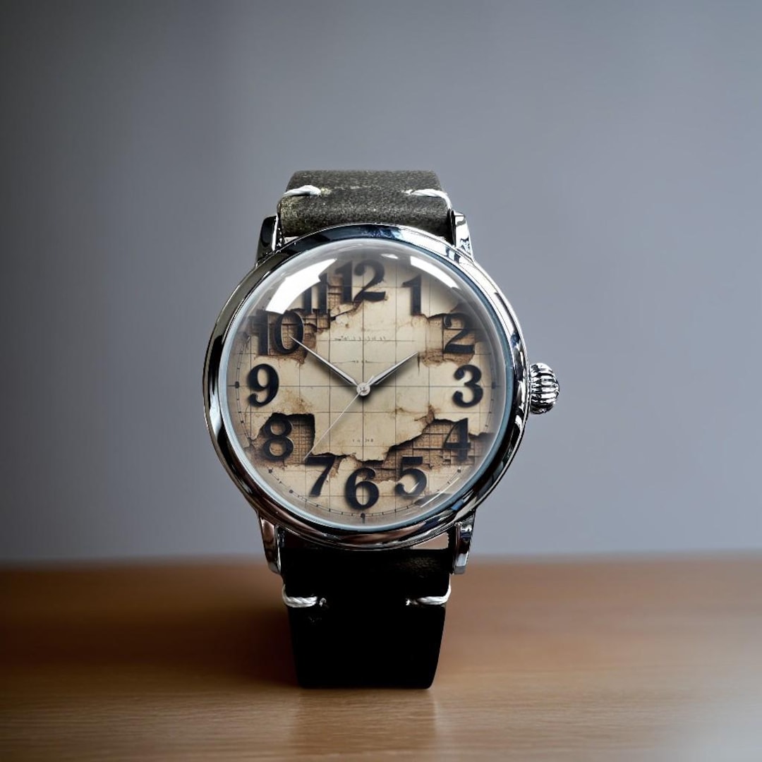 Retro Arabic Numerals Mechanical Leather Watch, Arabic Numerals ...