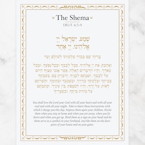 Jewish Prayer, Shema Prayer - Blessing Hebrew and English ...