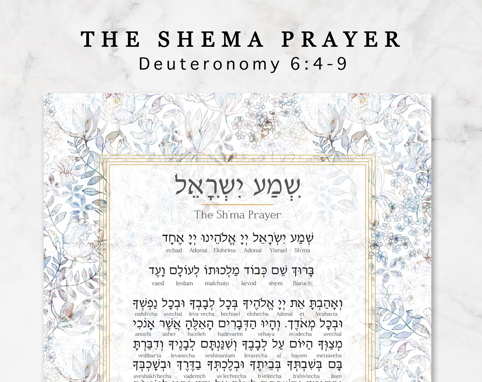 Jewish Prayer, Shema Prayer - Blessing Hebrew and English ...