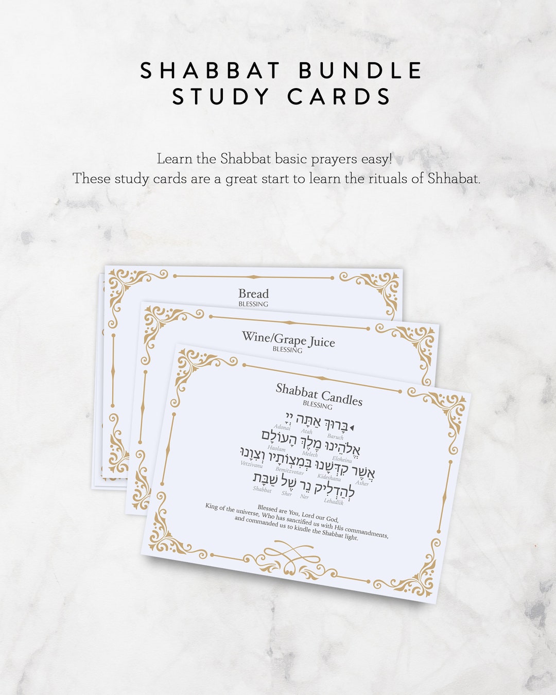 Shabbat Prayers Flashcards Bundle. Shabbat Dinner Flashcards. 7 Cards ...