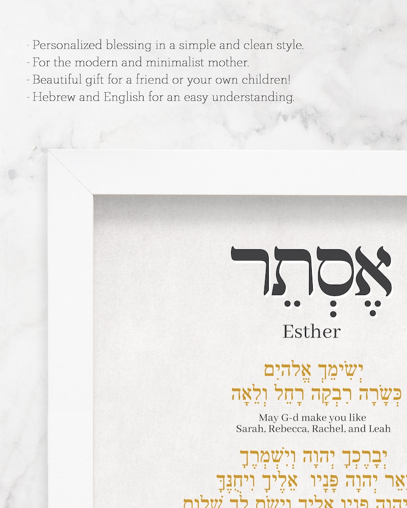 Children Blessing Wall Art. Custom With Your Child's Name. Modern ...