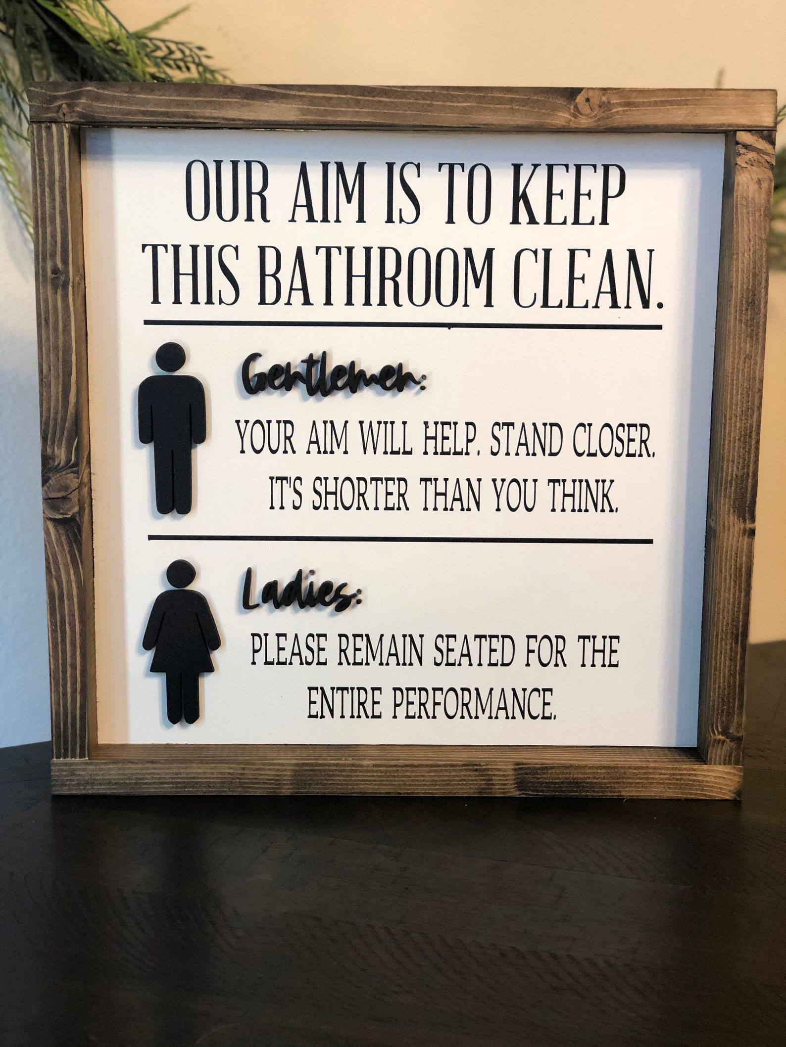 Our Aim is to keep this bathroom clean Sign Your Aim Will | Etsy Our Aim is to keep this bathroom clean Sign Your Aim Will | Etsy