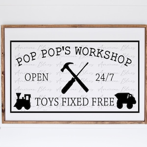 Pop Pop's Workshop SVG - Etsy