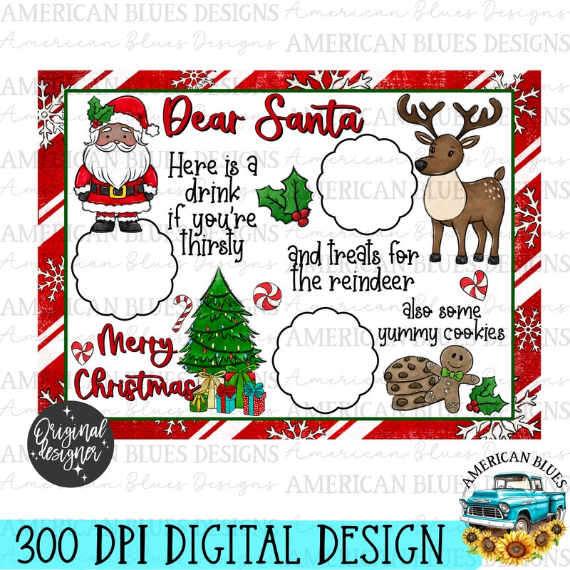 Dear Santa Placemat - Etsy