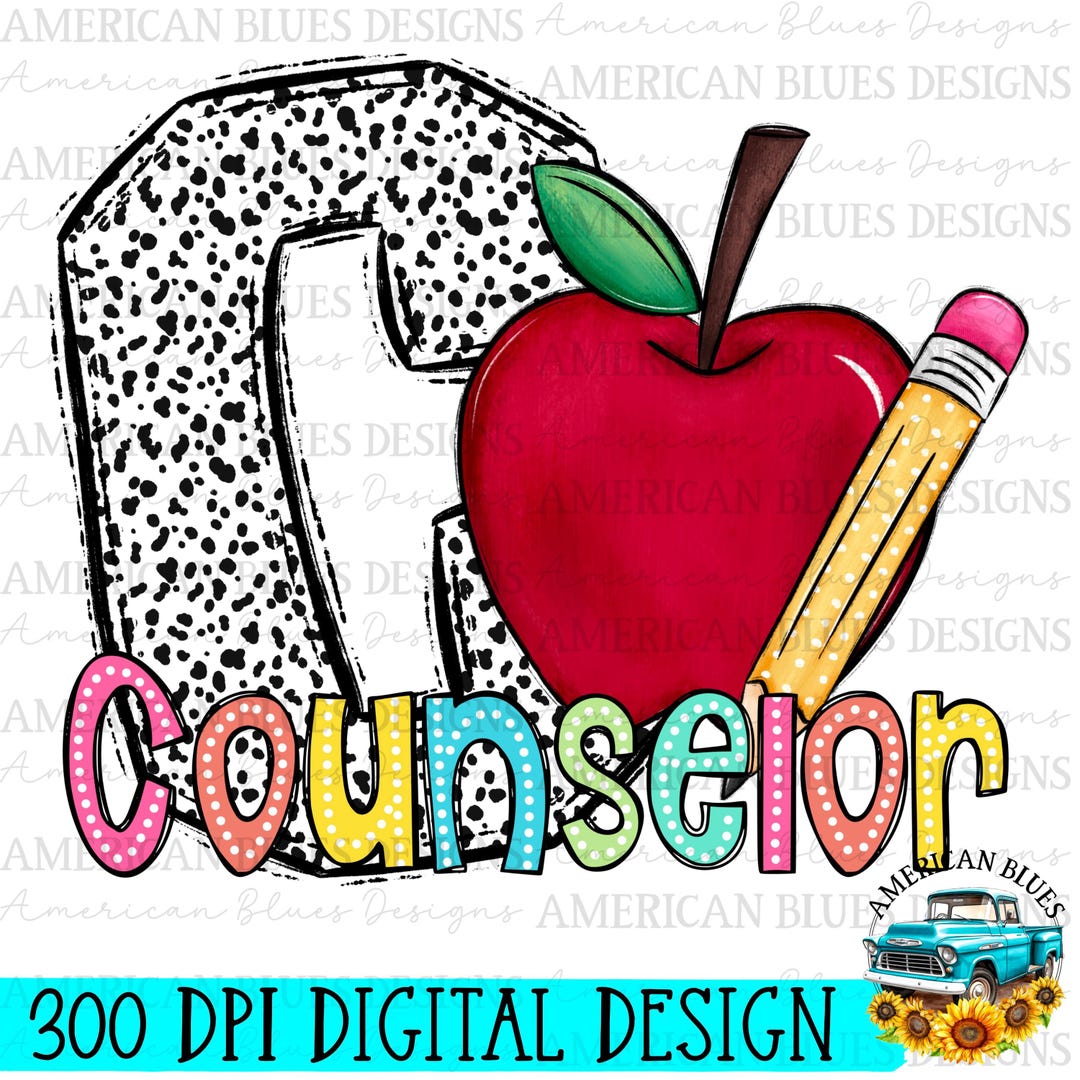 Colorful Class Doodle Counselor, School Professional, PNG, Digital ...