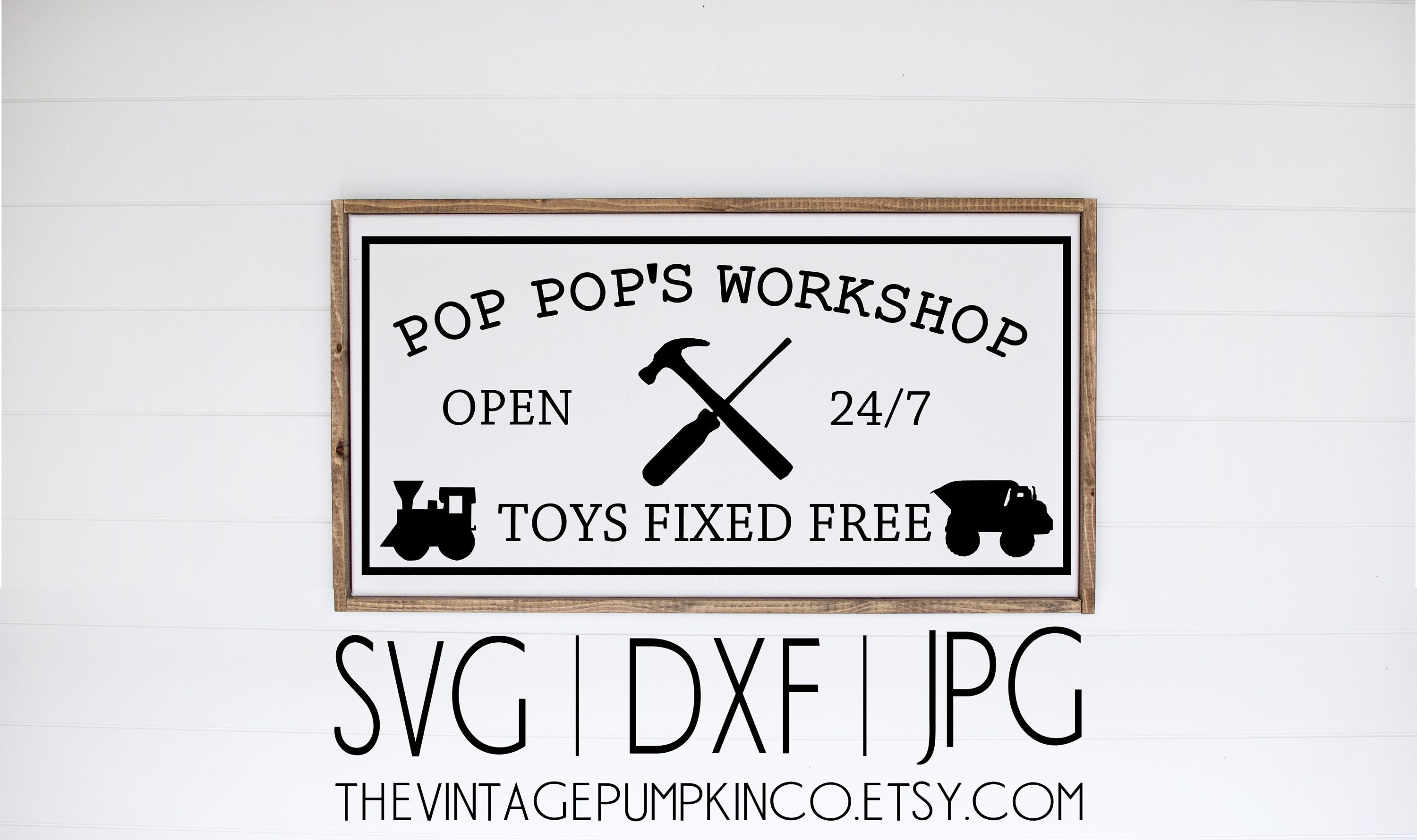 Pop Pop's Workshop SVG | Etsy