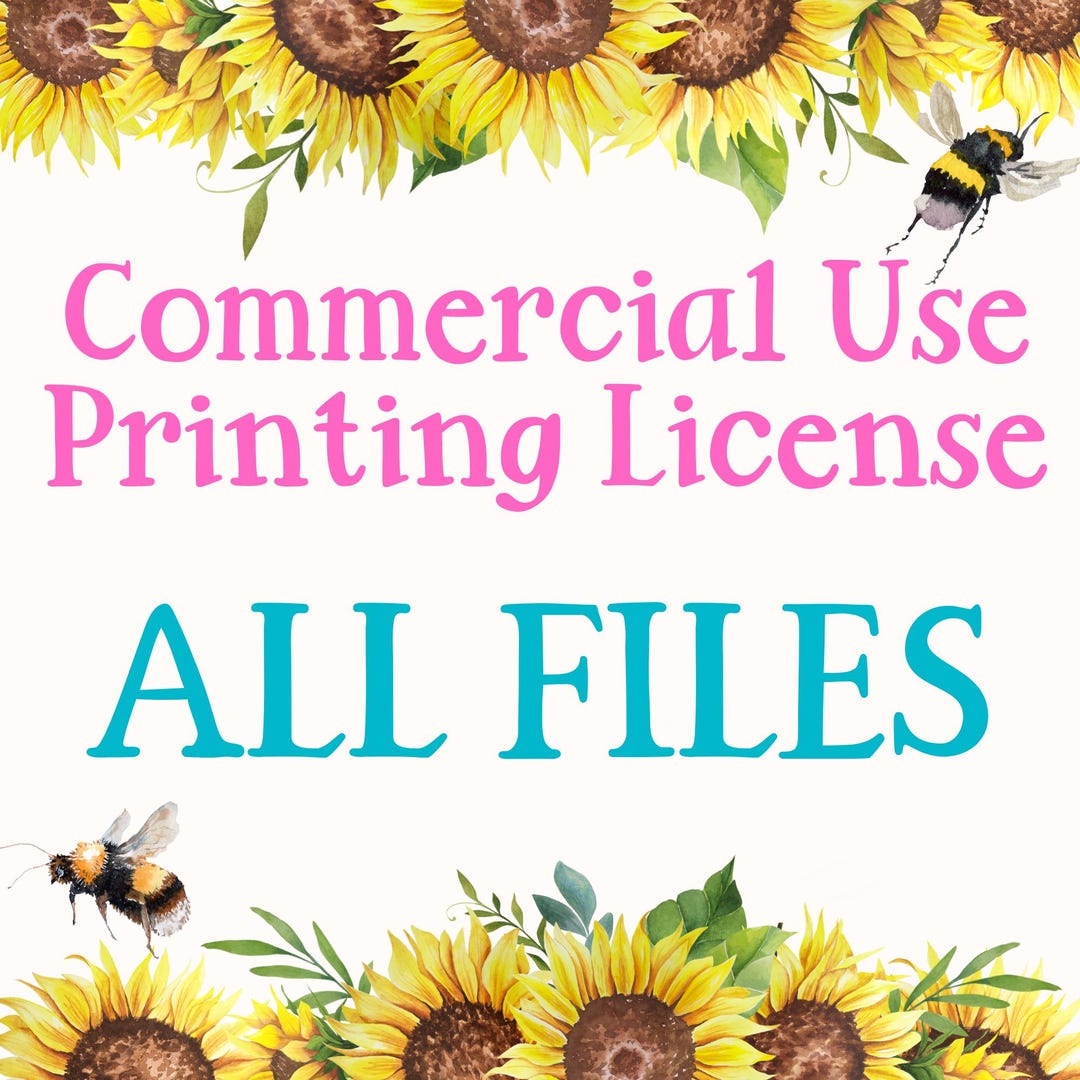Commercial Use Printing License for All Designs - Etsy