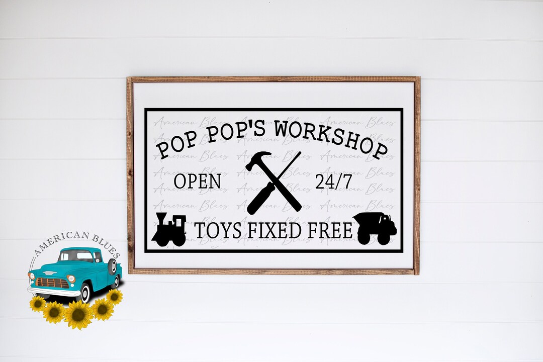 Pop Pop's Workshop SVG - Etsy