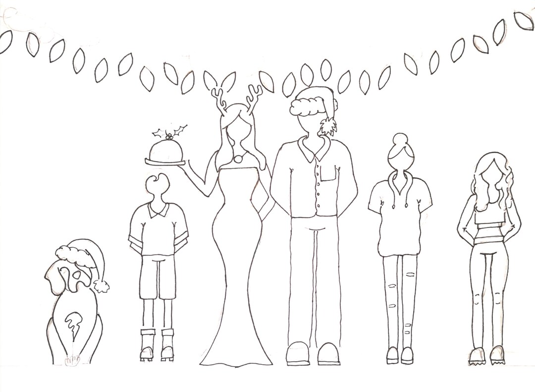 Personalised Family Portrait Drawings - Etsy