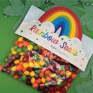 St. Patrick's Day Printable: Rainbow Seeds Toppers and Leprechaun Treat ...