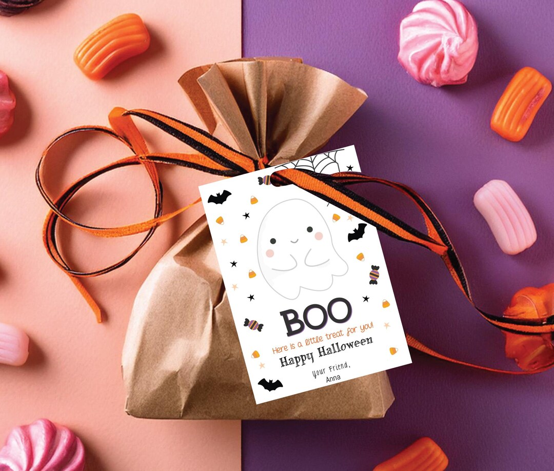 Editable Halloween Favor Tags: Boo Gift Tag Printable (digital Download ...