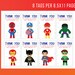 Superhero Tags, Comic Book Thank You Tags, Comic Book Tags, Avengers ...
