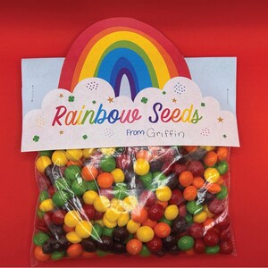 St. Patrick's Day Printable: Rainbow Seeds Toppers and Leprechaun Treat ...