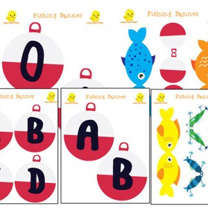 Bobber Party Banner the Big One Fishing Birthday Gone Fishing Banner ...