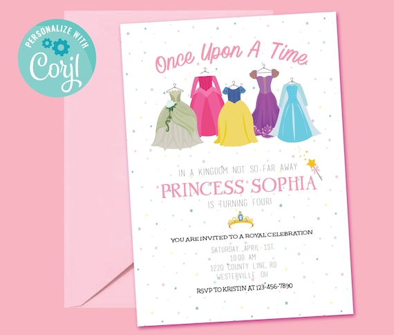 Princess Dress Invitation Template