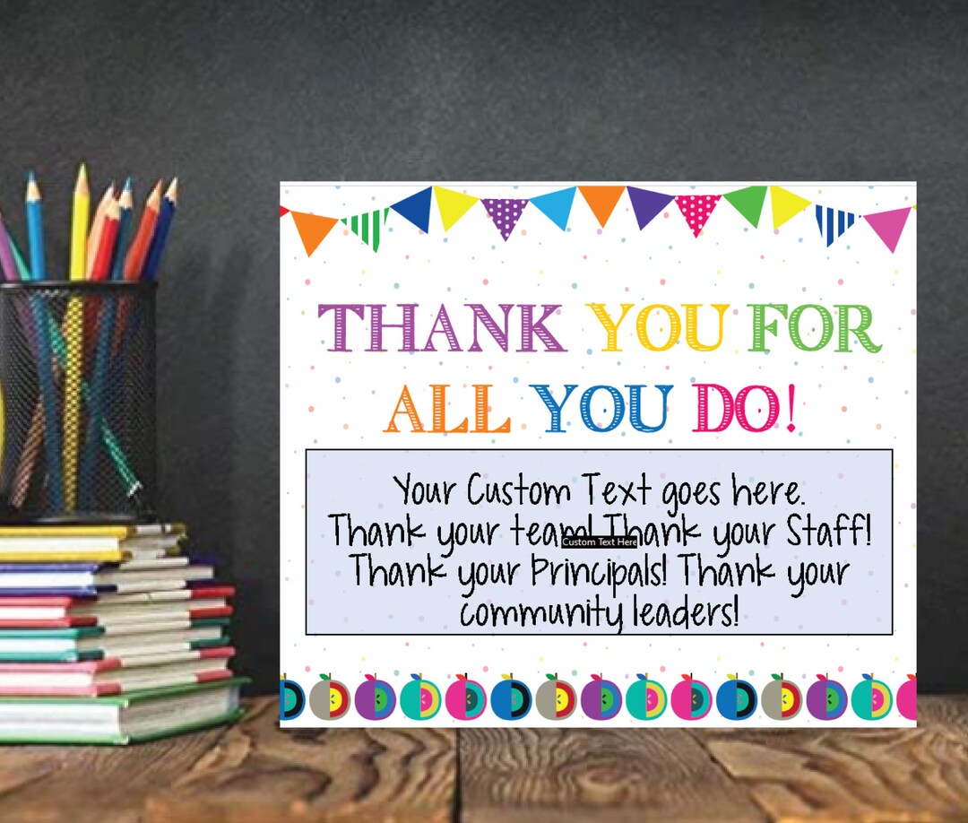 Editable Staff Appreciation Gift Tag: Printable Thank You (digital File ...