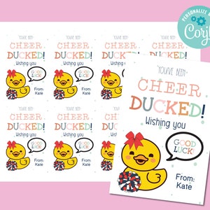 Editable Cheer Duck Tag, You've Been Cheer Ducked Tag Rubber Ducks Game ...