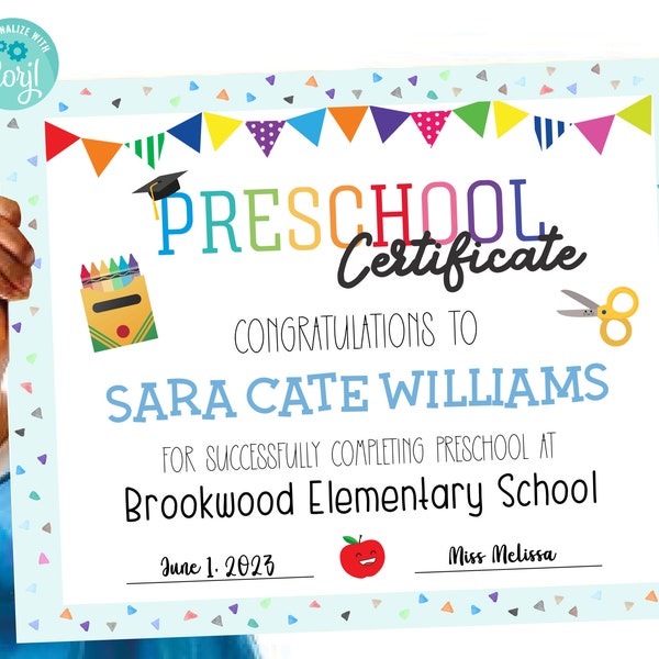 Pre K Graduation Certificate - Etsy