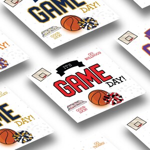 Basketball Game Day Gift Tag Printable Basketball Good Luck Big Game ...