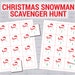 Christmas Scavenger Hunt, Snowman Treasure Hunt, Christmas Printable ...