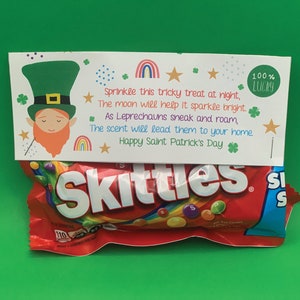 St. Patrick's Day Printable Tag | Gift From Teacher | Rainbow Tag for ...