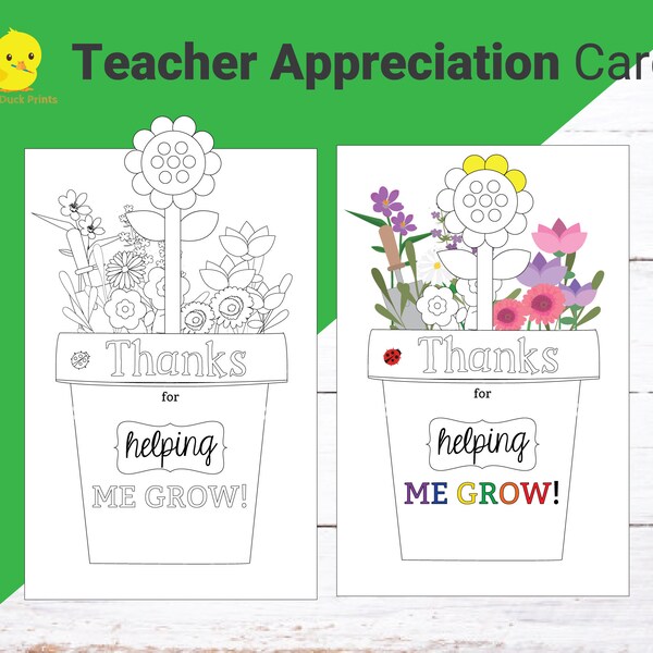Flower Pot Card - Etsy