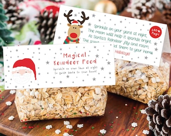Magic Reindeer Food Christmas Treat Bag Topper Printable - Etsy