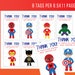 Superhero Tags, Comic Book Thank You Tags, Comic Book Tags, Avengers ...