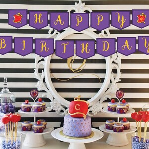 Descendants Banner, Descendants Birthday Banner, Descendants DIY Party ...