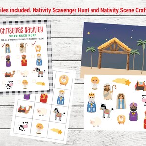 NATIVITY SCAVENGER HUNT, Nativity Kids Activity, Christmas Games ...