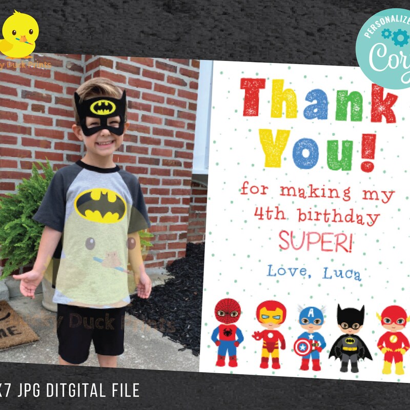 Superhero Cards - Etsy