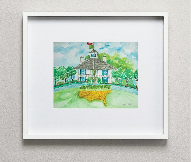 Augusta National Watercolor Golf Art Print Georgia Masters - Etsy