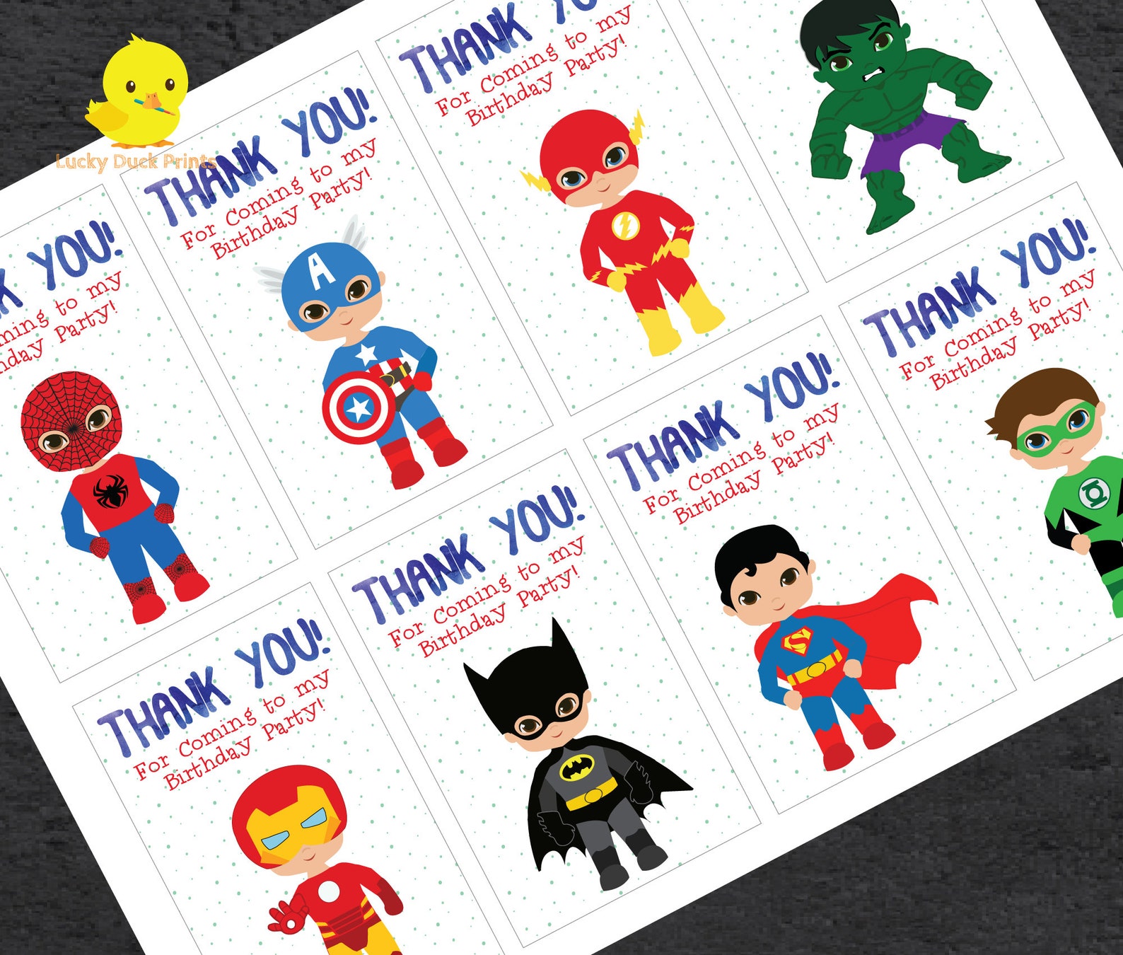 Superhero Tags Comic Book Thank You Tags Comic Book Tags | Etsy