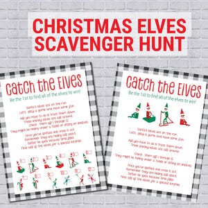 Christmas Scavenger Hunt, Elf Treasure Hunt, Christmas Printable, Elf ...